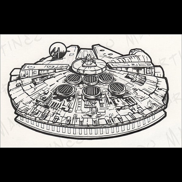 star wars millenium falcon coloring pages